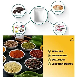 Premium Mylar Bag 1 GALLON - Thick 9.4 Mil 10"X14" Airtight Vacuum Sealing Sealable Mylar Bags for Long Term Food Storage - Odor Free Heat Resistant - Light and Moisture Proof Fresh Saver Packs 30PCS