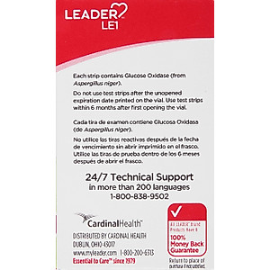 LEADER Blood Glucose Test Strips for Diabetes, No-Coding, Fast, Accurate Results, Use with LEADER Blood Sugar Monitoring System, 50 Diabetic Test Strips