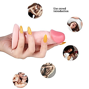 Small Dildo,4.3 in Soft Small Anal Plug,Beginner Anal Dildo Ease Training Adults Sex Toy for Women Men.Multifunctional Sex Toy Games(Flesh)