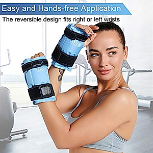 REVIX Wrist Ice Pack Wraps for Carpal Discomfort Soothing (2-Piece Set) Reusable Gel Hand Ice Packs, Cold Pack with Cold Compress, Promote Flexibility and Reduce Fatigue