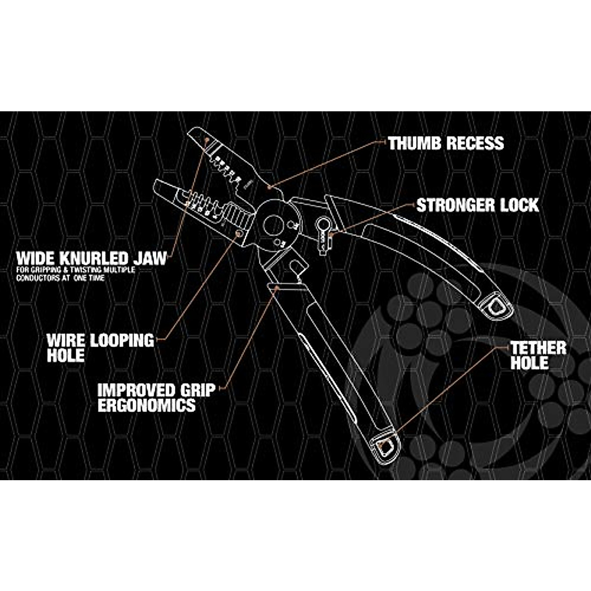 Southwire - 65028140 Tools & Equipment S816SOLHD Forged Wire Stripper: Strips 8-16 AWG SOL And 10-18 AWG STR, Shears 6-32 & 8-32 Bolts, Linesman Head; Heavy Duty Forged Steel.