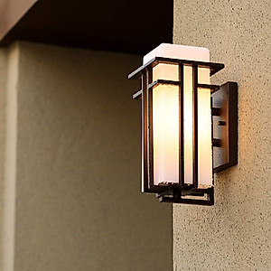 Outdoor Wall lamp Home Garden lamp - Waterproof Design, Environmental Protection and Energy Saving, Modern Minimalist Outdoor Lighting Balcony Aisle Wall lamp E27 Screw (excluding Light Source)