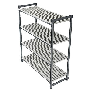 Cambro ESU244272V4580 Camshelving Elements Starter 4V 24X42X72 Brushed Graphite 1 Each