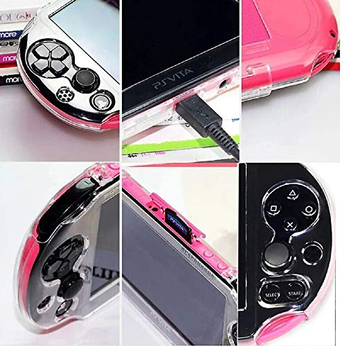 RDFJ Full Cover Skin Crystal Clear Hard Case for PSVita2000 Series