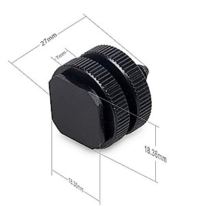SLOW DOLPHIN 1/4 Inch Hot Shoe Mount Adapter Tripod Screw for DSLR Camera Rig(4Packs)
