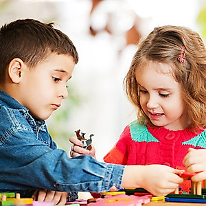 Farm Animal Toys with Flash Cards - 12 Sets of Realistic Animal Figures - Educational Learn Cognitive Toys & Animal Matching Game Playset for Toddlers Kids