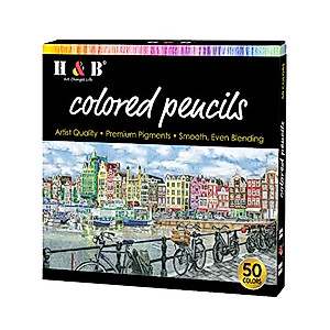 mewmewcat oil pencils for artists,Oil Colored Pencils Set 50 Color Pre-Sharpened Color Sketch Pencils Art Supplies for Students Adults Artists Drawing Sketching Coloring Books Decoration DIY Projects