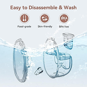 Hands Free Breast Pump, Wearable Breastfeeding Pump with Wireless Remote Controller, MomWills FSA HSA Eligible Portable Electric Ultra Light Breast Pumps with 2 Modes & 9 Levels, Low Noise, S28