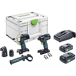 Festool 576490 TID 18 Impact Driver and PDC 18 Drill Driver 4.0Ah Combo Kit