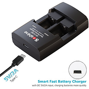 Soshine CR2 RCR123A Battery Charger for RCR123 16340 CR2 15270 LiFePO4 Battery 3V Rechargeable Batteries (Charger)