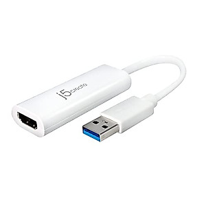 j5create JUA254 USB 3.0 to HDMI™ External Video Adapter, White