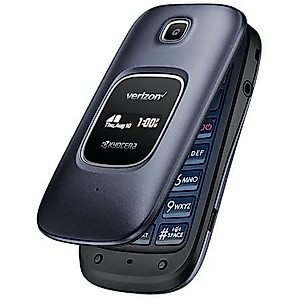 Kyocera Cadence LTE S2720 Flip phone 4G- Blue (Verizon Wireless Prepaid) Renewed