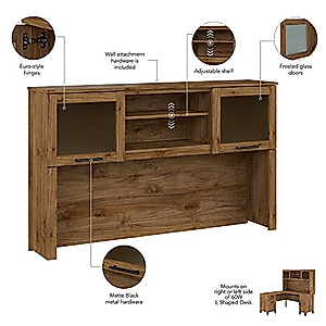 Bush Furniture Somerset 60W Desk Hutch in Fresh Walnut