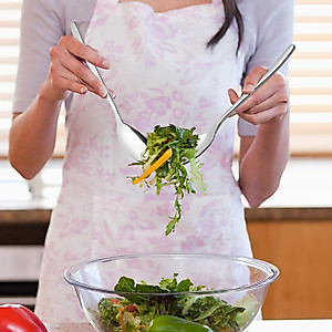 Vababa 8-Piece Stainless Steel Large Buffet Serving Spoon, Sliver, F