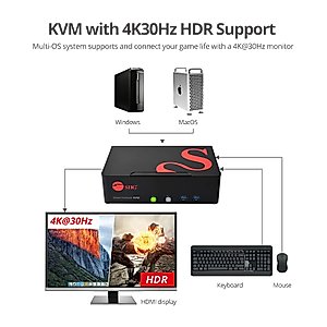 SIIG 2-Port DVI Dual-Link KVM Switch Smart Console with USB 3.0 Multi-Media (CE-DV0111-S1)