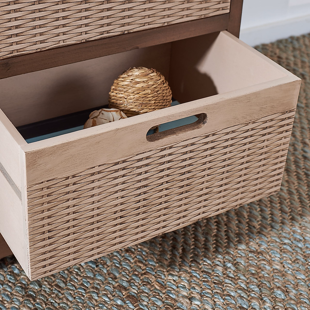 SAFAVIEH Home Collection Landers Brown 4-Drawer Media Stand (up to 55-inch Flat Screen TV)