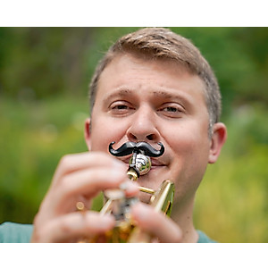 Brasstache - The Original Clip-on Mustache for Trumpet Mouthpiece