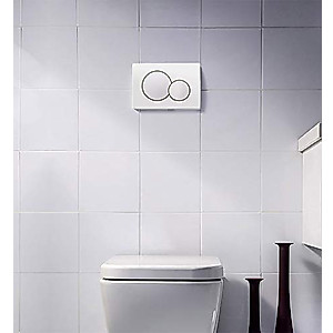 Dual-Flush Actuator Plate for Concealed Cisterns Alpine White Compatible with Geberit 115.770.11.5
