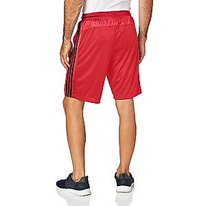 adidas Men's Designed-2-Move 3-Stripe Shorts, Scarlet/Utility Black, X-Small