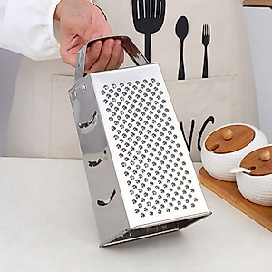 SHERCHPRY Vegetable Slicer Box Grater Cheese Graters Stainless Steel Vegetable Shredder Mandoline Slicer Nuts Kitchen Slicer Shredder Zester Grater 8inch Cheese Grater