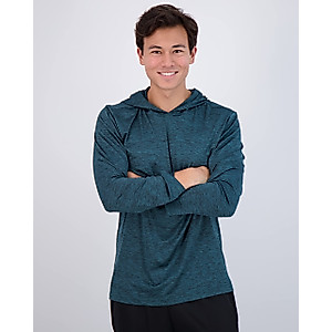 3 Pack: Men’s Quick Dry Fit Moisture Wicking Long Sleeve Fishing Active Athletic Hoodie Performance Hooded TShirt Workout Running Gym Sports Casual Sweatshirt UPF 50 Outdoor Hiking-Set 2, Large