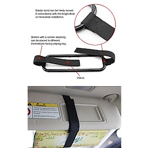Tianmei Auto Accessories Car Sun Visor Tissue Box Holder Paper Towel Napkin Box Cover Seat Back Bracket Portable Car Mount Organizer (Black)