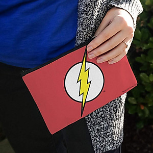 The Flash Lightning Bolt Logo Pencil Pen Organizer Zipper Pouch Case