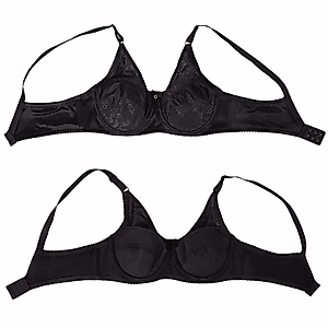 Vollence 34/75 Pocket Bras for Silicone Breast Forms False Forms Underwear Insert Mastectomy Patient -Black