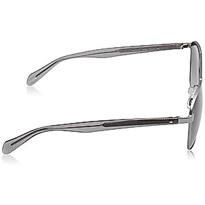 Fossil Men's FOS 2081/S Pilot Sunglasses, Matte Ruthenium, 57mm, 17mm