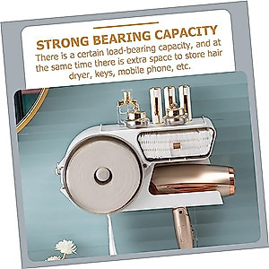 LIGHTAOTAO Paper roll Wall Mounted Toilet Paper Holder White Paper Towel Holder Wall Mounted Paper Towel Holders Towel Storage Rack Toilet Tissue Holder Tissue Storage Shelf Toilet Paper Case