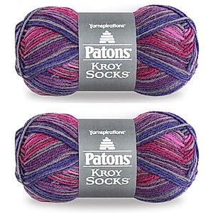 Patons Kroy Socks Yarn, 2-Pack, Purple Haze