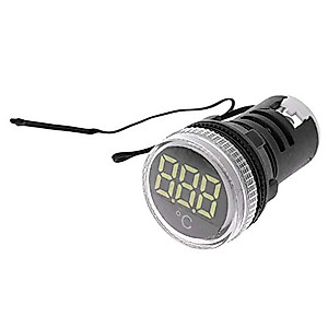QIXIAMO Temperature Gauge 22mm 50-380V Temperature Measuring Induction Ranging -20-119℃ for Car Houses Offices Workshops