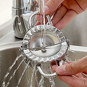 Mimxfor Dumpling Maker empanada Maker Machine Empanadas Press Dumpling Moulds empanada Press empanada Ravioli Maker (Silver)