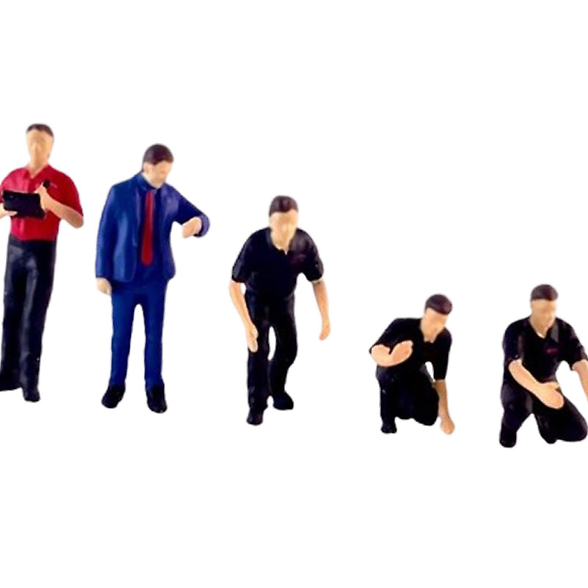 Yiju 5X 1/64 Scale Diorama Figures Miniature Layout Painted Street People Model for DIY Projects Model Trains Desktop Ornament, Style C