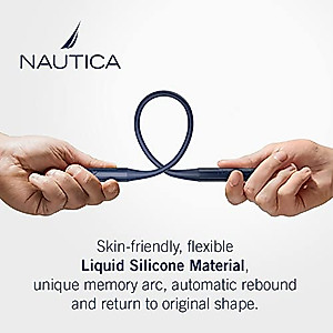 Nautica B310 Sport Wireless Bluetooth Earphones with Type-C Charging Cable, Neckband Earphones Magnetic Earbuds, Bluetooth v5.0 Earphones High Volume Levels, Flexibility, Portable Sweat Proof (Navy)
