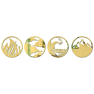 maiduoduo01 4Pcs/Set Mirror Decals Removable Lightweight Fancy Shiny 3D Mirror Decals Stickers 1 L