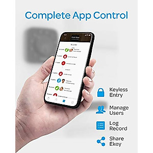 Smart Lock, ULTRALOQ U-Bolt with Bridge WiFi Adaptor, 5-in-1 Keyless Entry Door Lock with WiFi, App, Bluetooth and Keypad, Smart Door Lock, Smart Deadbolt, ANSI Grade 1 Certified- Black