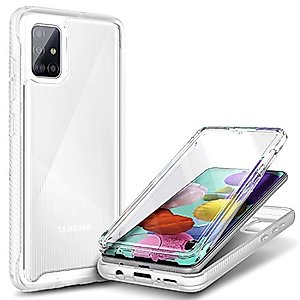 E-Began Case for Samsung Galaxy A21s (Not Fit A21), Full-Body Protective Rugged Bumper Cover with Built-in Screen Protector, Shockproof Impact Resist Durable Phone Case -Matte