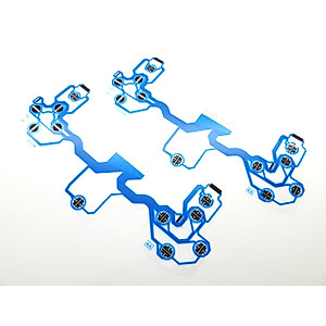 LeHang 2X Conductive Film Keypad Flex Cable Buttons Ribbon PCB Circuit Board Replacement Compatible with Sony Play Station 4 PS4 Dualshock 4 Pro Slim Controller (JDS-001/011) Blue