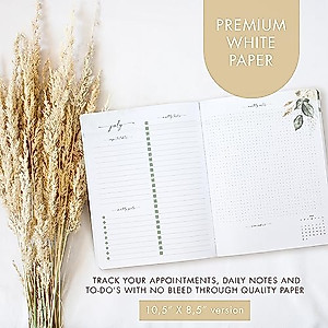 Simplified 2023-2024 Monthly Planner and Calendar Book - Beautiful Modern Dried Floral To Do List Notebook For Women or Men - Easily Organizes Your Tasks to Boost Productivity - Runs Until December 2024