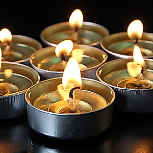 AlterEgo Unscented Tea Lights - 100 Pack Tealight Candles - 6+ Hour Burn Time - Clean-Burning White Palm Votive Smokeless Tealights Candles for Home, Shabbat & Anniversaries (100Pack)