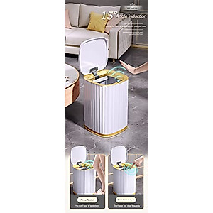 Smart Sensor Garbage Bin Kitchen Bathroom Toilet Trash Can Best Automatic Induction Waterproof Bin with Lid 10/15L (10L B)