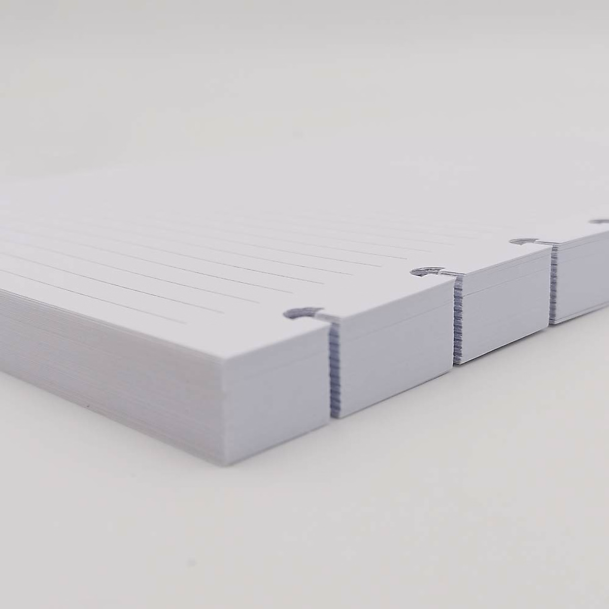 Junior Size Discbound Refill Paper - 8 Discs Discbound Paper, Lined Arc Paper Refill, 100gsm, Disc Paper Refill White Paper, 100 Sheets/200 Pages, 5.8 X 8.25 in