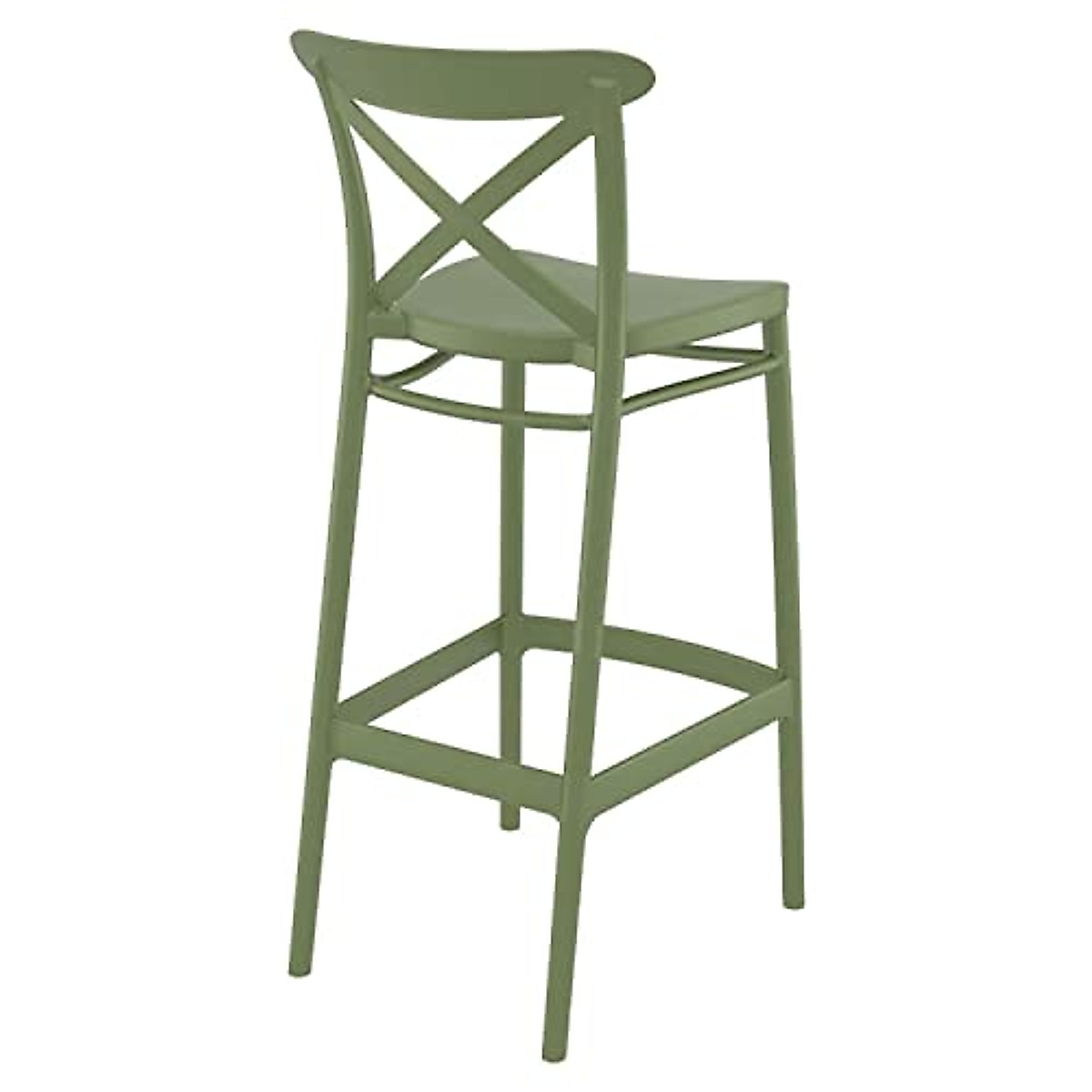 Compamia Cross Indoor Outdoor Bar Stool Olive Green (Set of 2)
