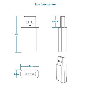 USB C Female to USB A Male Adapter,Compatible with Apple MagSafe Watch 7/8 to USB Wall Plug,Type-C to A Charger Cable Converter for iPhone 14 13 12 Mini Pro Max,iPad,Galaxy Note,Google Pixel 6 5 4XL