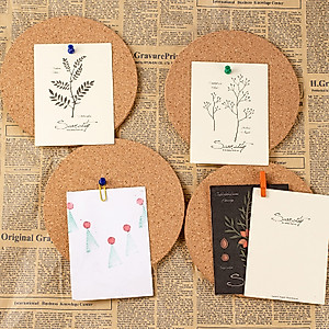 Round Cork Trivet Set of 6 Pieces Heat for Kitchen Holder for Hot Dishes, 7.1X0.4 Inches Hot Plate Coaster Pads for Tables, Natural Heat Resistant Cork Placemat for Plants