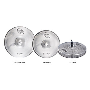 SABIAN Quiet Tone Practice Cymbals Set Qtpc502