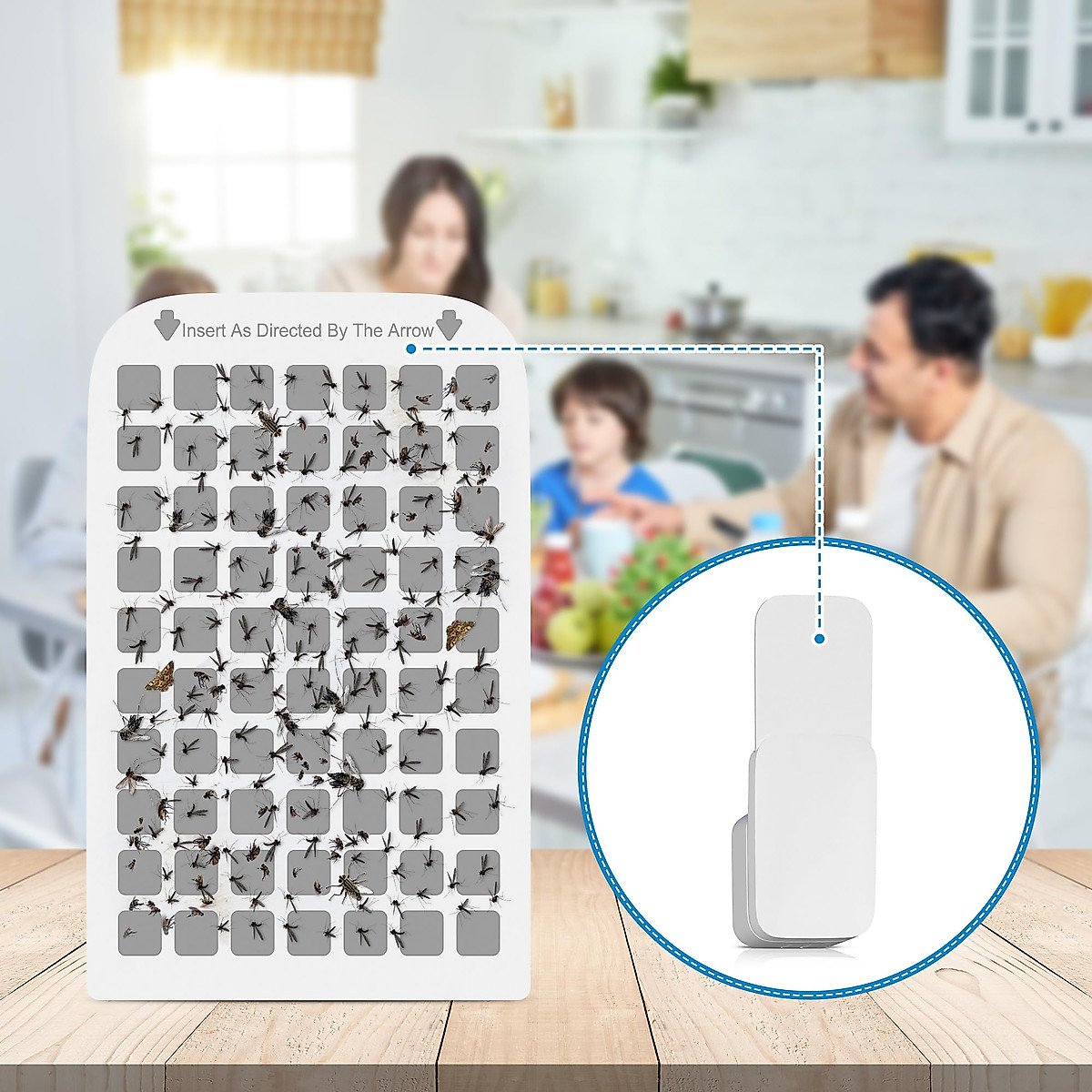 Qualirey 30 Pack Flying Insect Trap Refill Compatible with Mosalogic Fly Traps, Insect Trap Glue Board Refills, Replacement Sticky Glue Cards for Insect Bug Mosquito Gnat Fruit Fly Trap Indoors, Gray