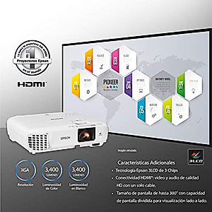 PowerLite E20 Projector,XGA 3400 LMN