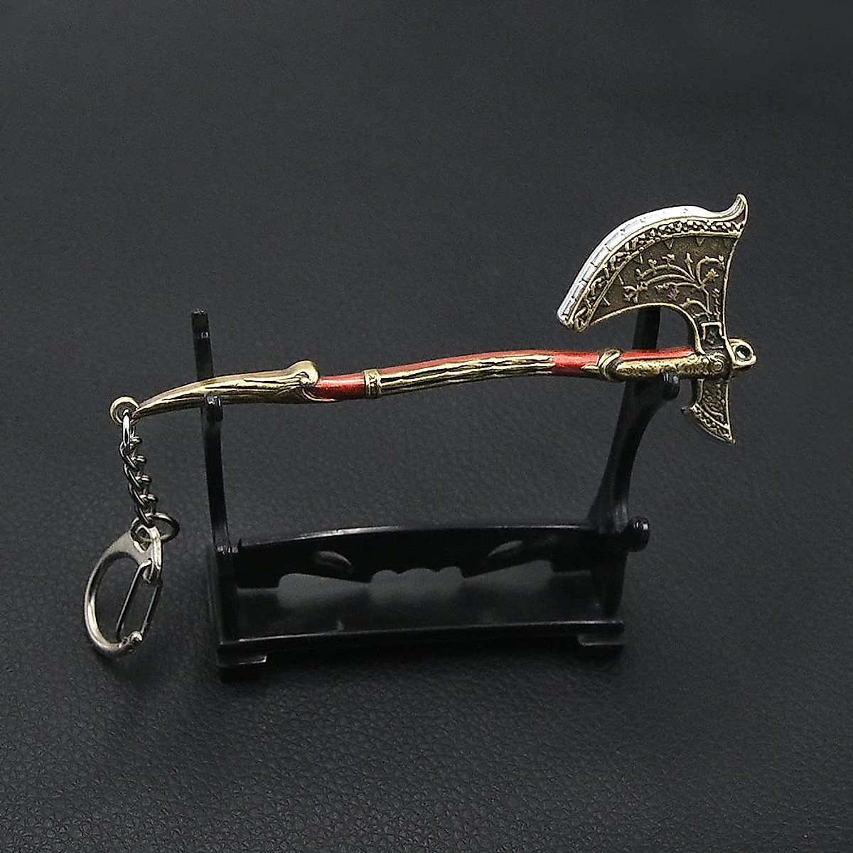 GOW Keychain Set - Leviathan Axe & Mjölnir(Thor) Charm - Cosplay Gifts for Men Women and Game Fans